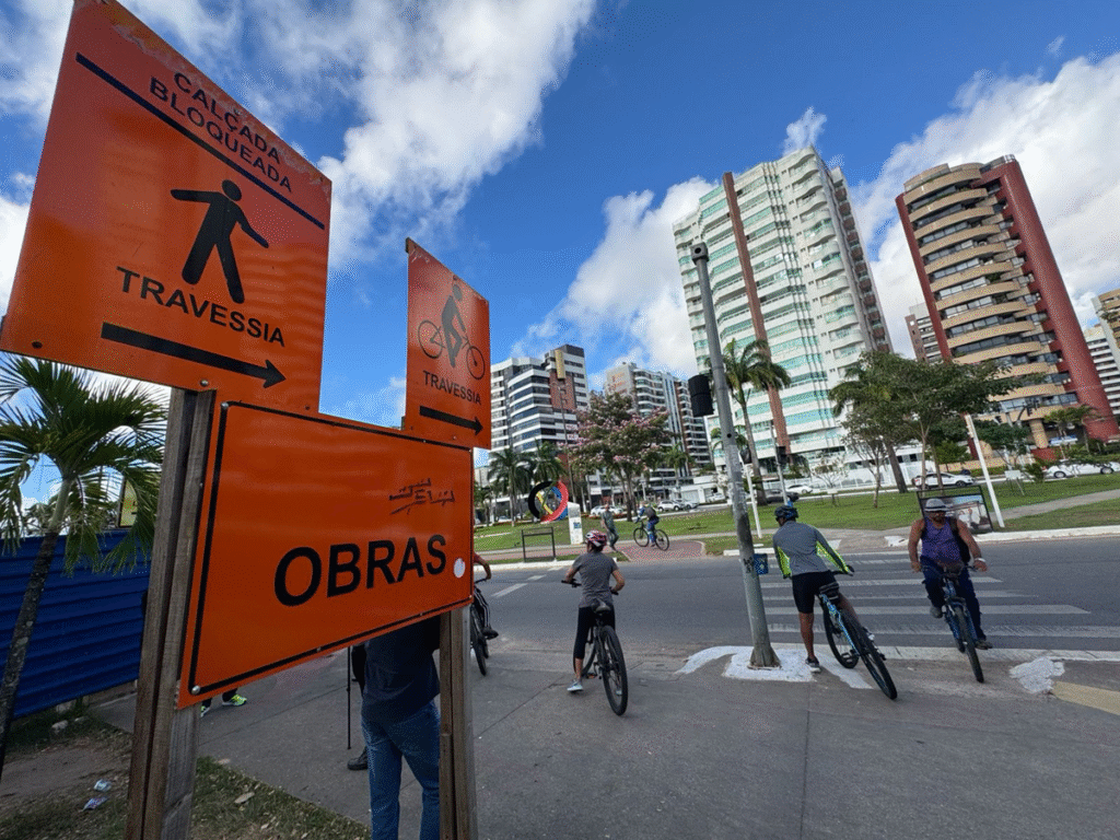 Prefeitura orienta pedestres e ciclistas sobre avanço da obra na ponte ...